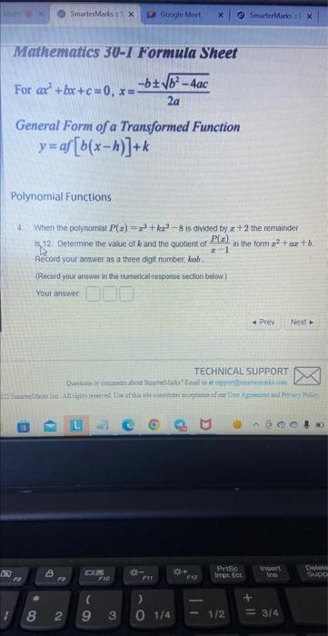 Solved Mrathematics 30-1 Formula Sheet For | Chegg.com