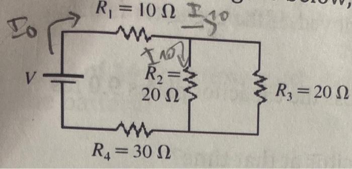 Solved V=40 Vfind potential difference across R1 and R2 | Chegg.com