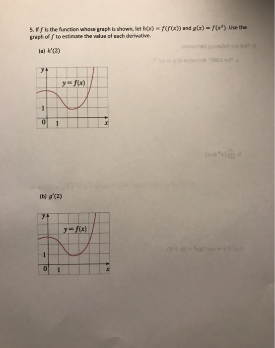 Solved 5. Iff is the function whose graph is shown, let h(x) | Chegg.com