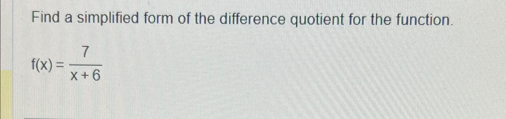 Solved Find a simplified form of the difference quotient for | Chegg.com