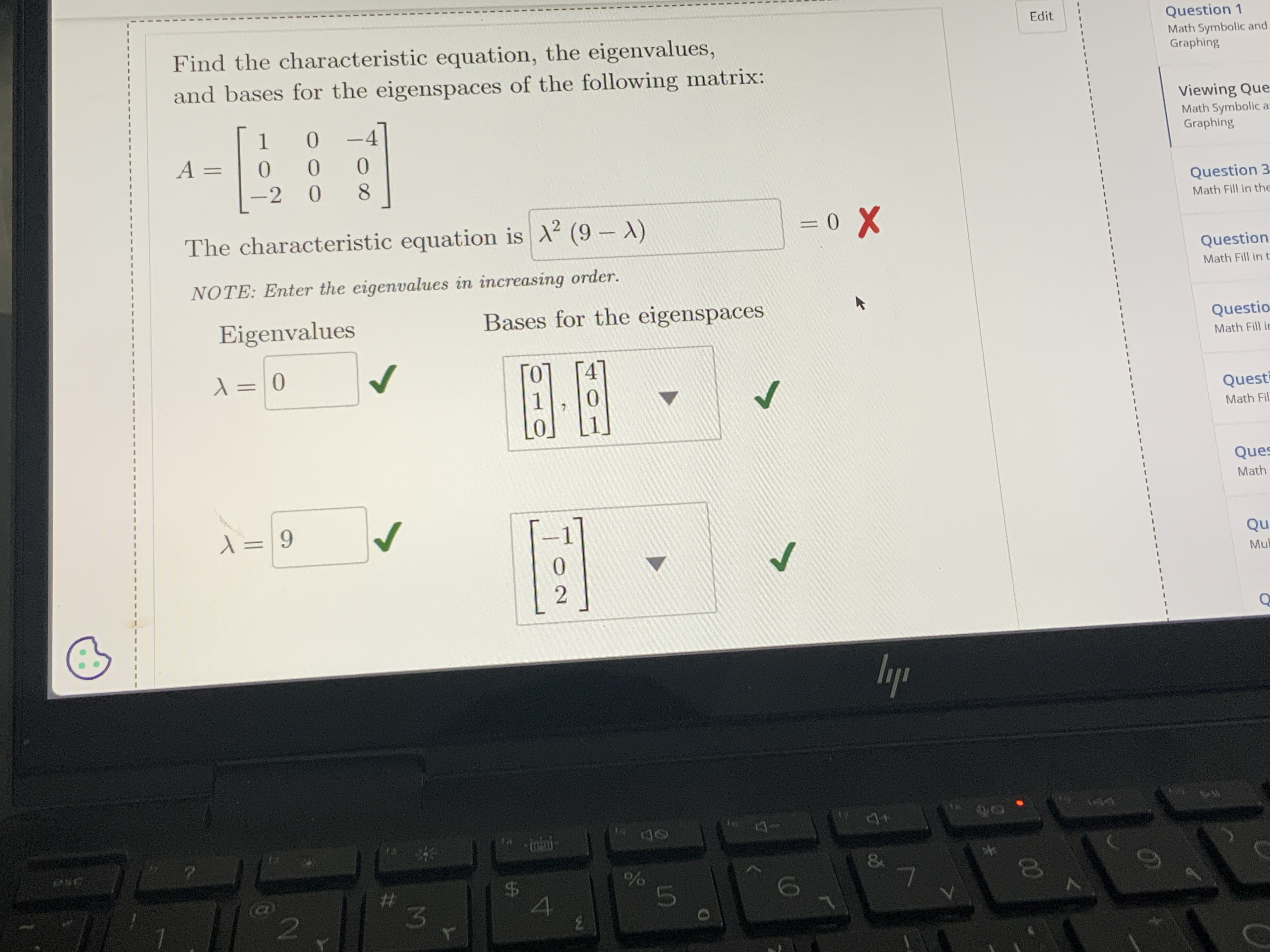 Solved Find The Characteristic Equation The Eigenvalues And