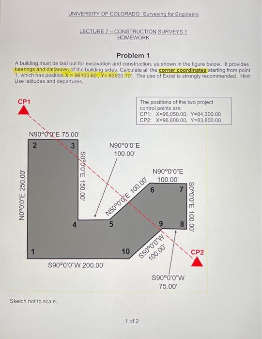 Solved UNIVERSITY OF COLORADO Surveying for Engineers | Chegg.com