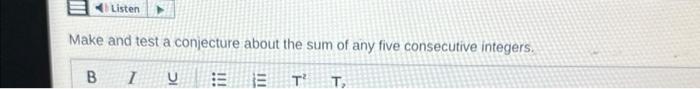 Solved Make and test a conjecture about the sum of any five | Chegg.com