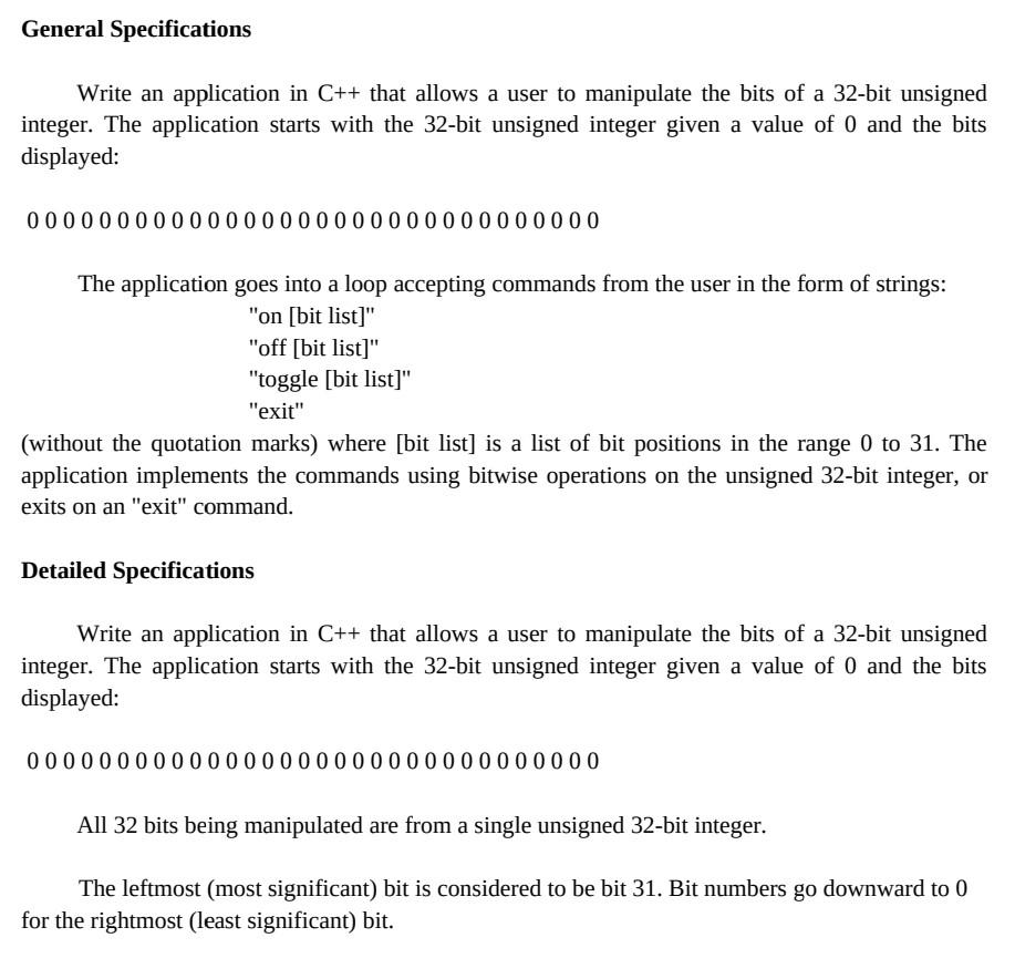 Solved Please make a c++ code following the spec. Kindly | Chegg.com