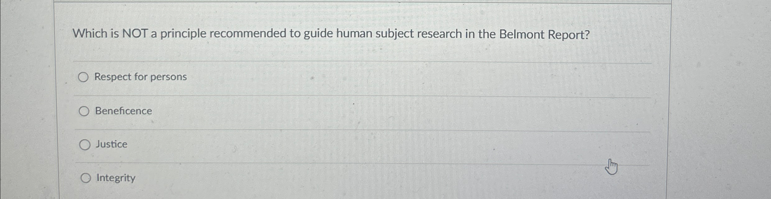 Solved Which is NOT a principle recommended to guide human | Chegg.com