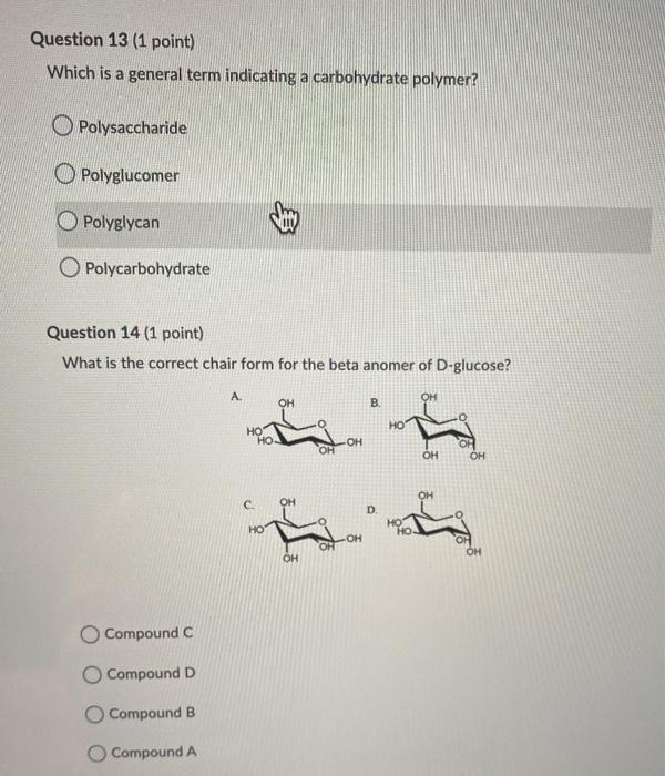 Solved Question 13 (1 point) Which is a general term | Chegg.com