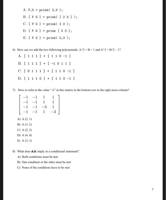 Solved 1) Using an if statement, which option compares if | Chegg.com