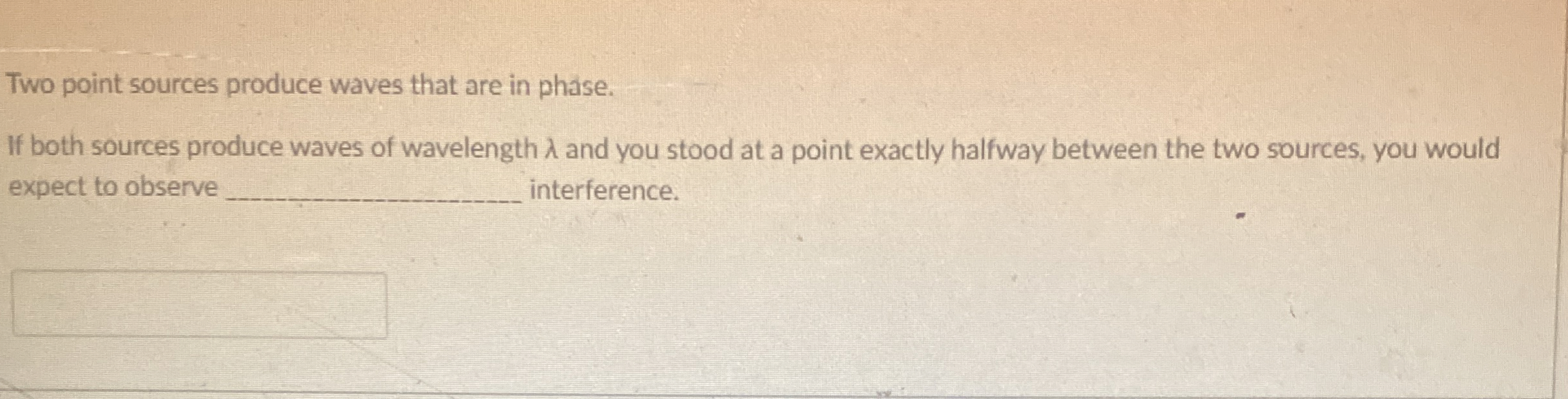 Solved Two point sources produce waves that are in phase.If | Chegg.com