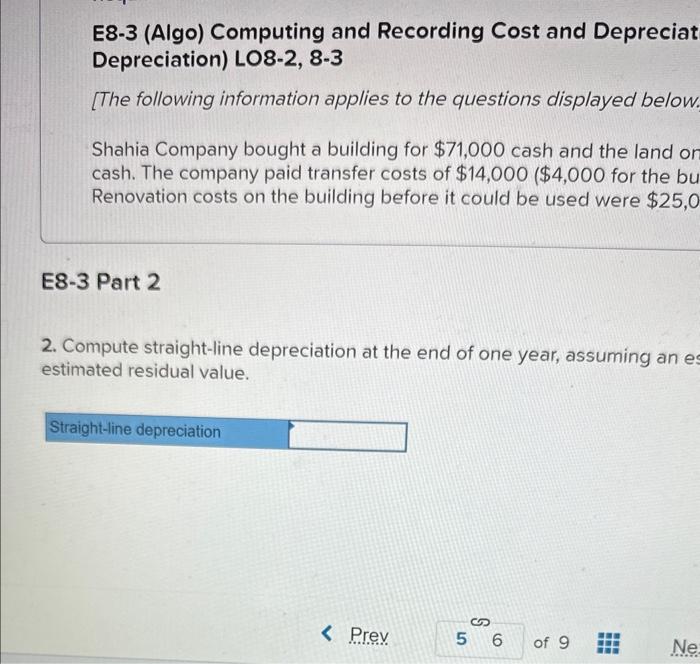Solved E8-3 (Algo) Computing and Recording Cost and | Chegg.com