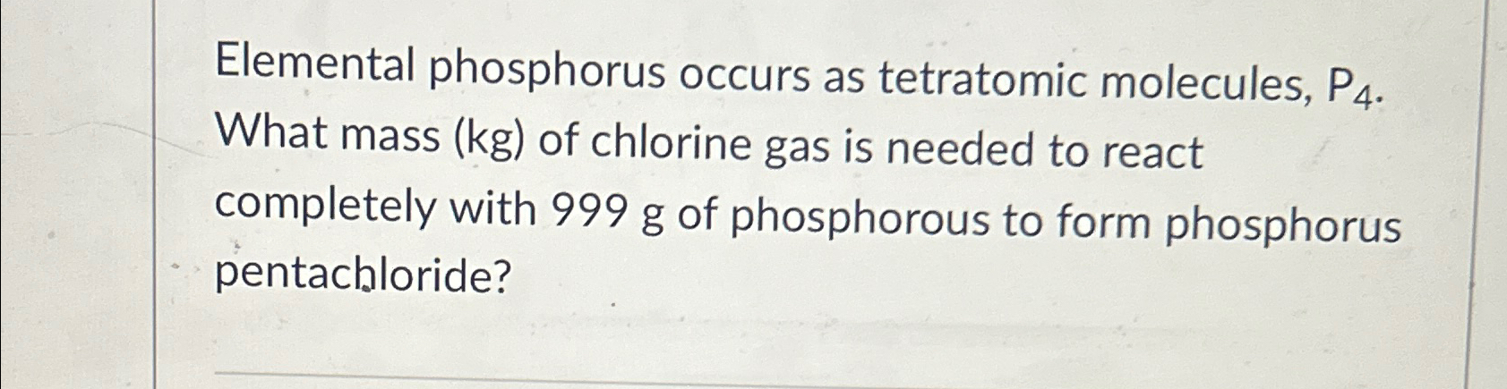 Solved Elemental phosphorus occurs as tetratomic molecules, | Chegg.com