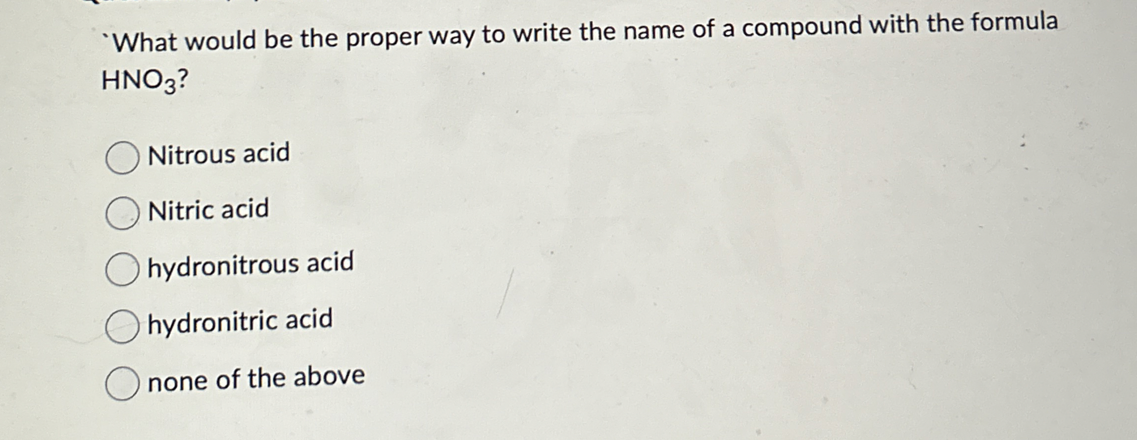 Solved 'What would be the proper way to write the name of a | Chegg.com