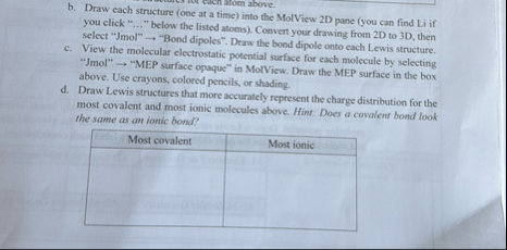 b. ﻿Draw each structure (one at a time) ﻿into the | Chegg.com