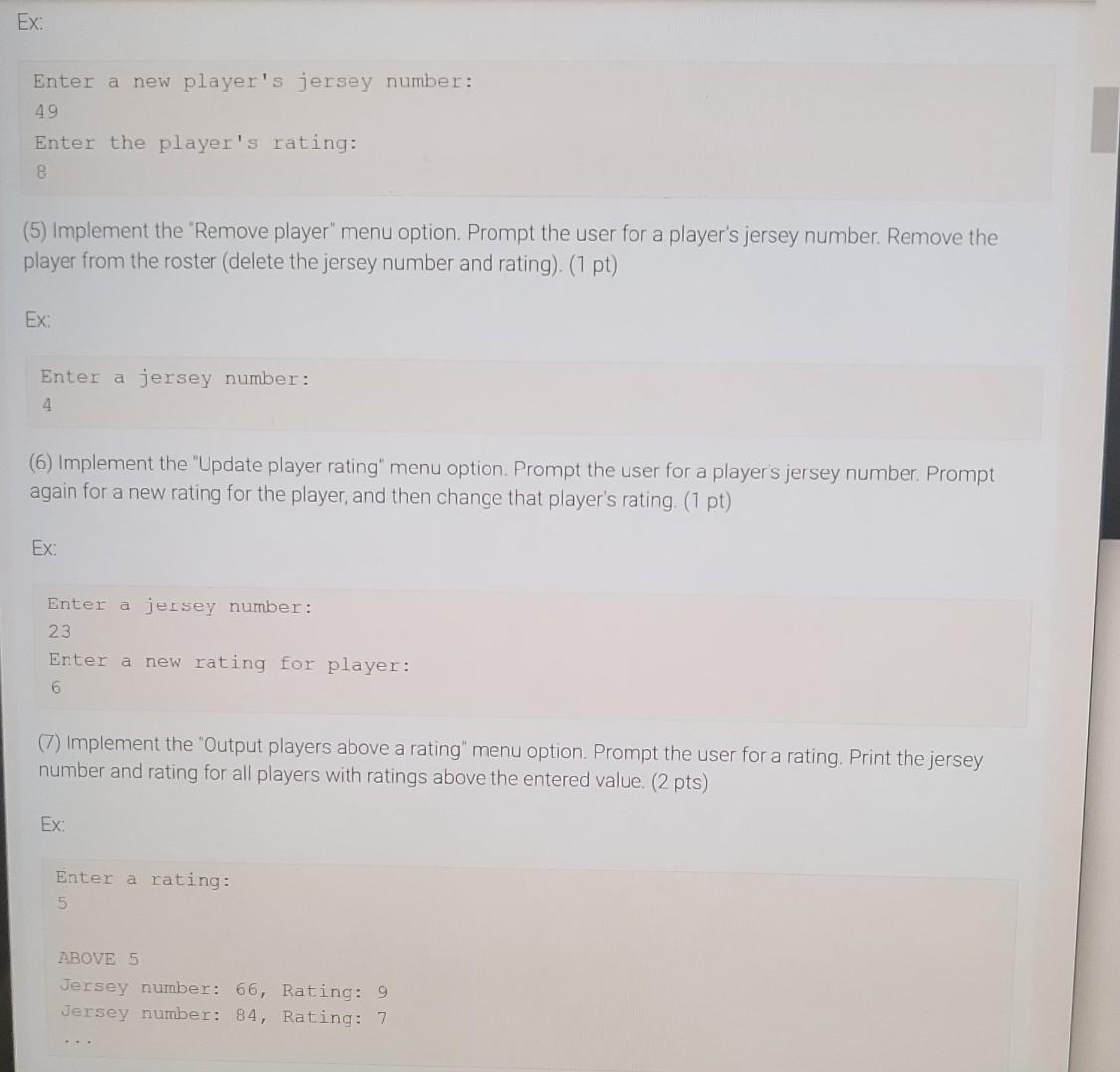 Solved 8 19 Lab Program Soccer Team Roster Dictionaries