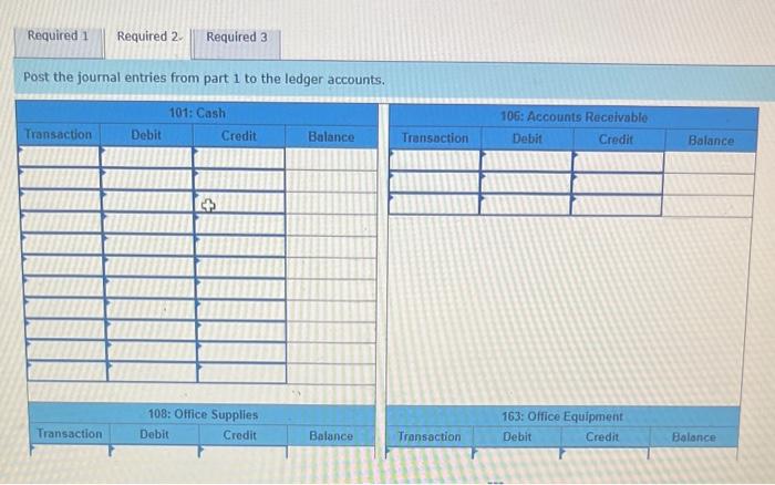Solved Problem 2-4A (Algo) Recording transactions; posting | Chegg.com