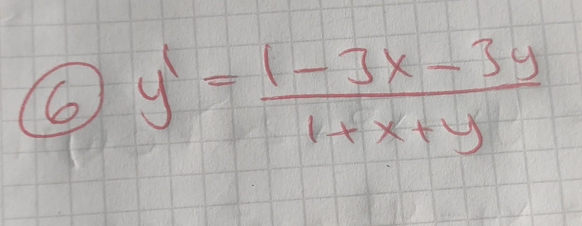 Solved y′=1+x+y1−3x−3y | Chegg.com