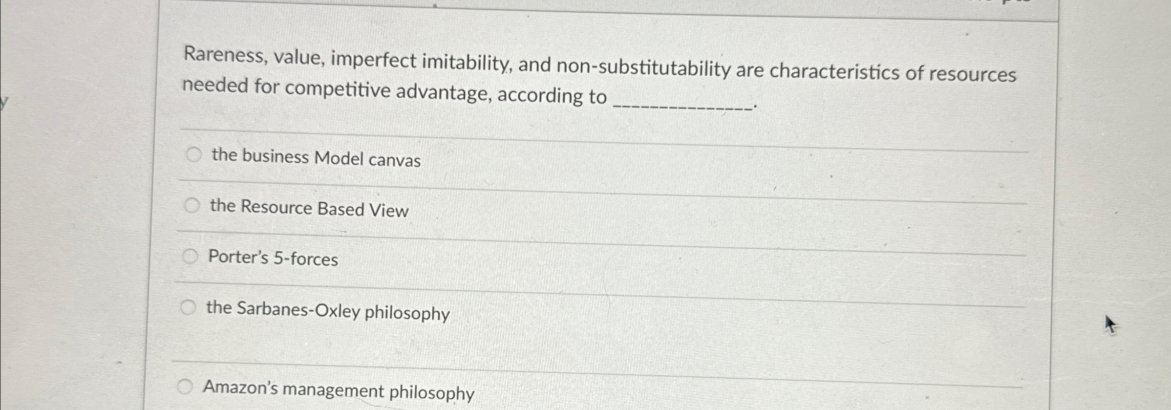 Solved Rareness, value, imperfect imitability, and | Chegg.com