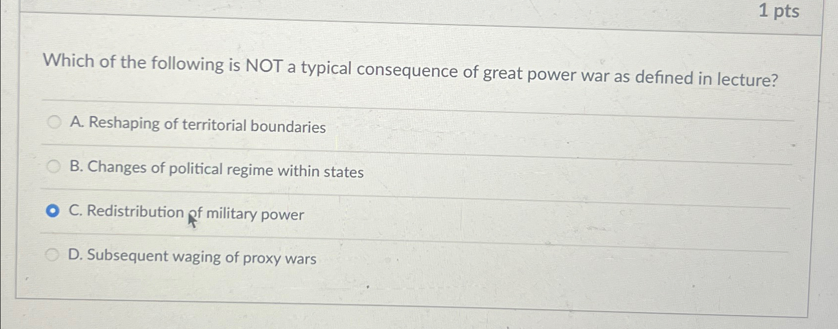 Solved 1 ﻿ptsWhich of the following is NOT a typical | Chegg.com