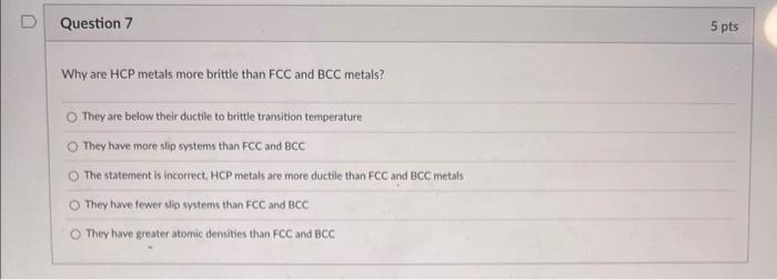Why Are Hcp Metals More Brittle Than Fcc And Bcc