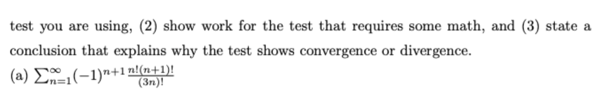 Solved test you are using, (2) ﻿show work for the test that | Chegg.com