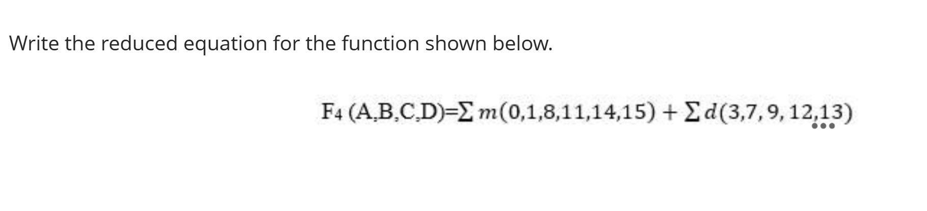 Solved Write the reduced equation for the function shown | Chegg.com