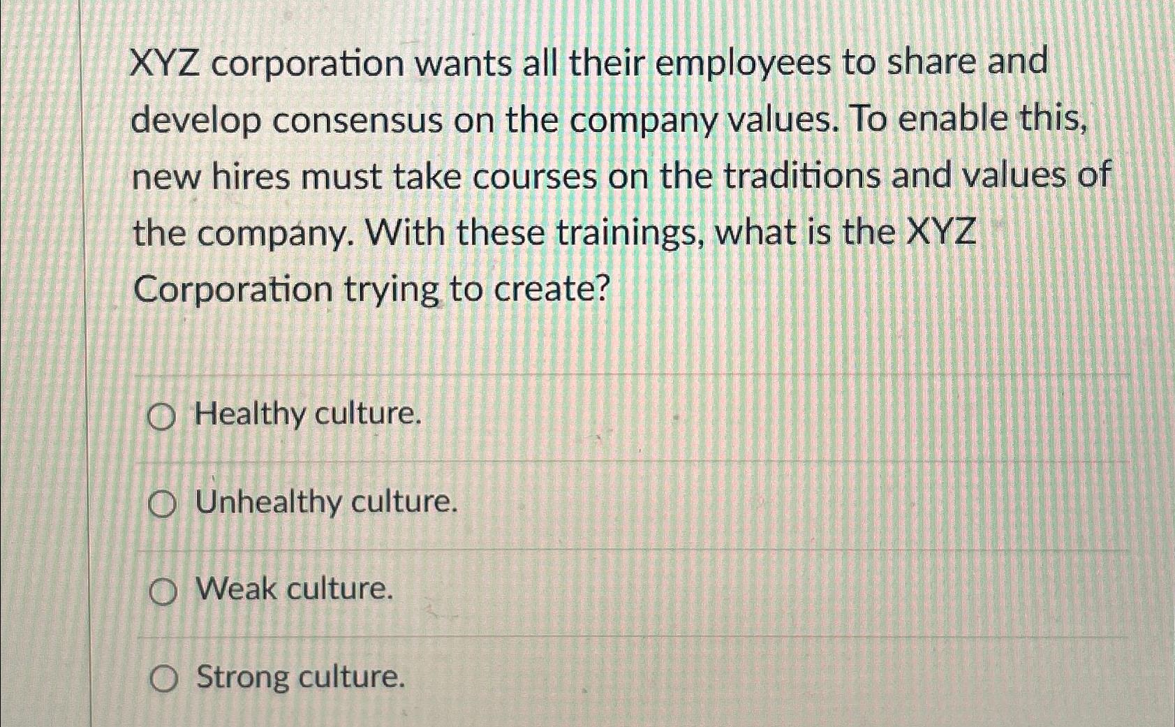 Solved xYZ ﻿corporation wants all their employees to share | Chegg.com