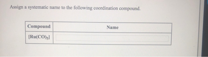 Solved Assign a systematic name to the following | Chegg.com