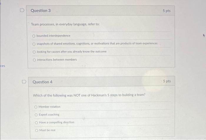 Solved Which of the following types of team autonomy has the | Chegg.com