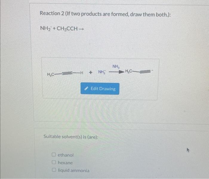 Solved Reaction 2 (If two products are formed, draw them | Chegg.com