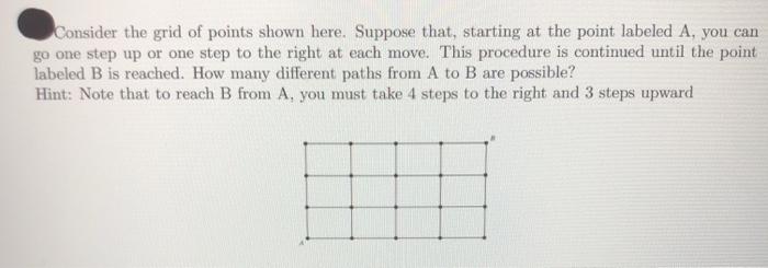 Solved Consider the grid of points shown here. Suppose that, | Chegg.com