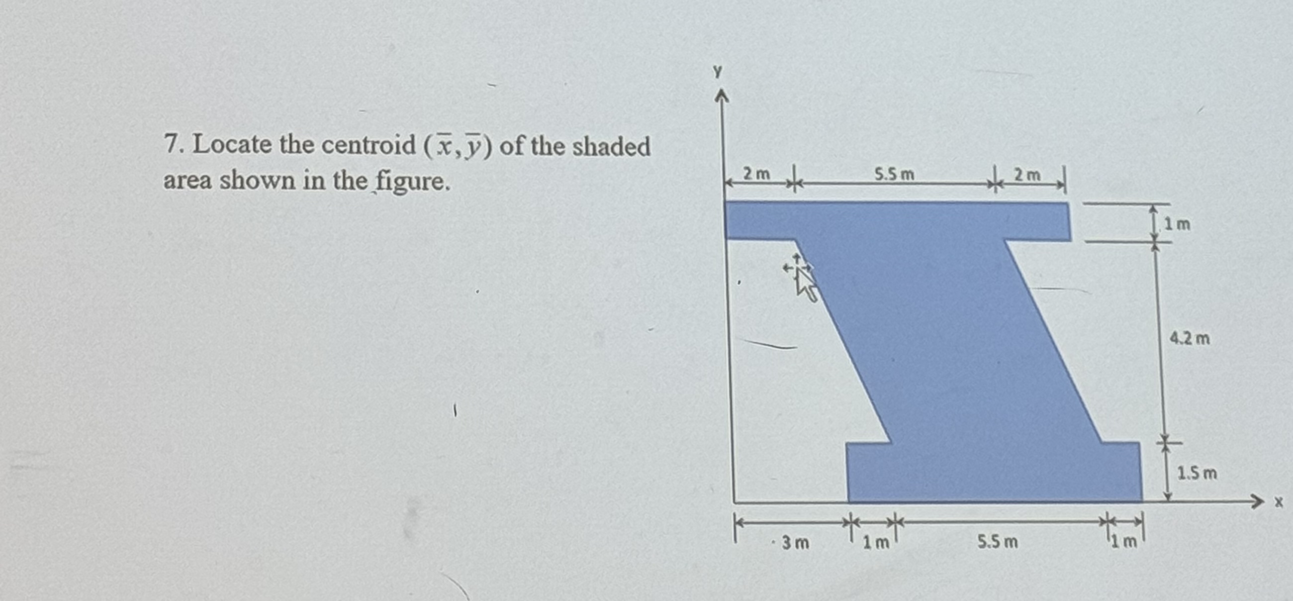 Solved Locate the centroid (x‾,bar (y)) ﻿of the shaded area | Chegg.com