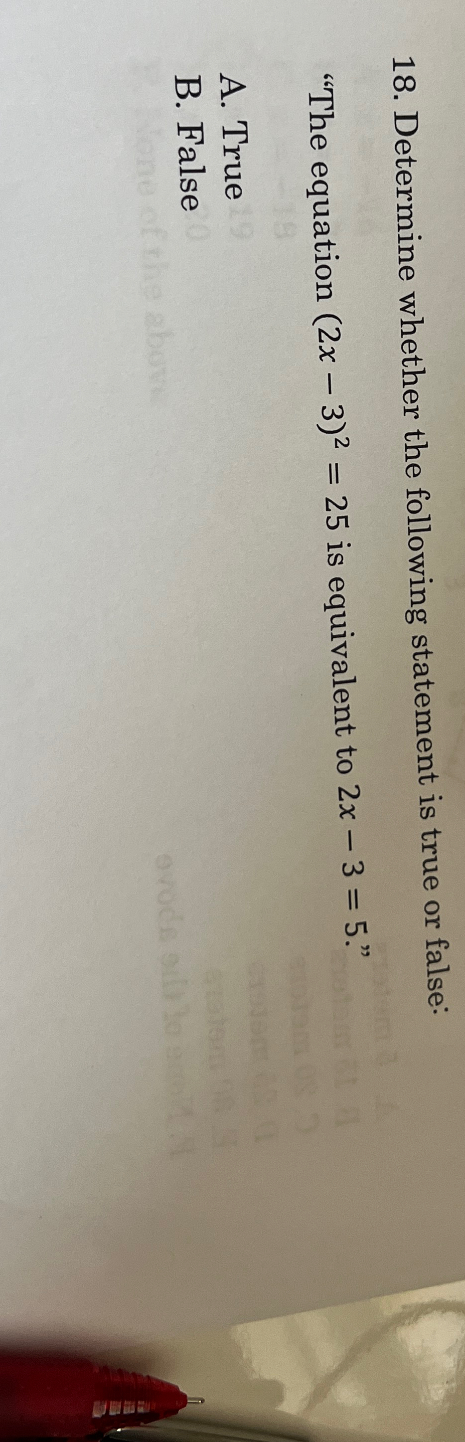 Determine whether the following statement is true or | Chegg.com