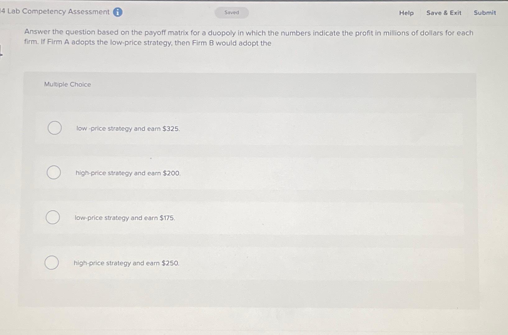 Solved 14 ﻿Lab Competency Assessment (i)HelpSave & | Chegg.com