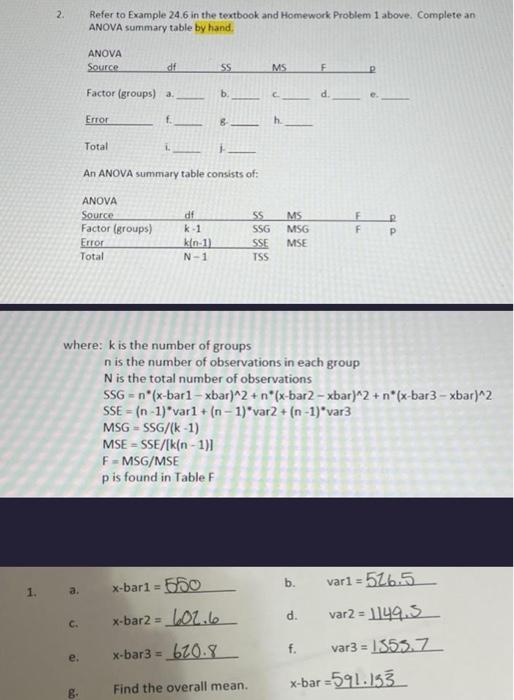 Solved 2. Refer to Example 24.6 in the textbook and Homework | Chegg.com