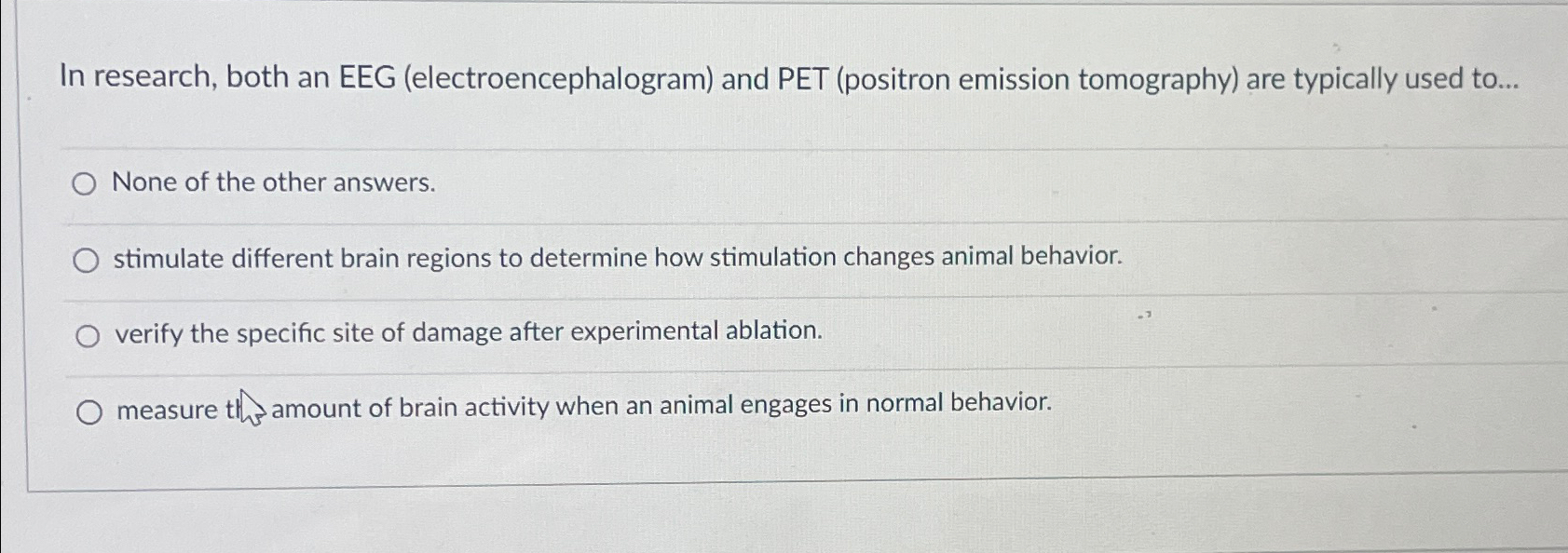 Solved In research, both an EEG (electroencephalogram) ﻿and | Chegg.com