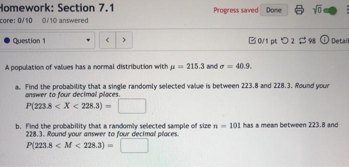 Solved Homework Section 7 1 Core 0 10 0 10 Answered