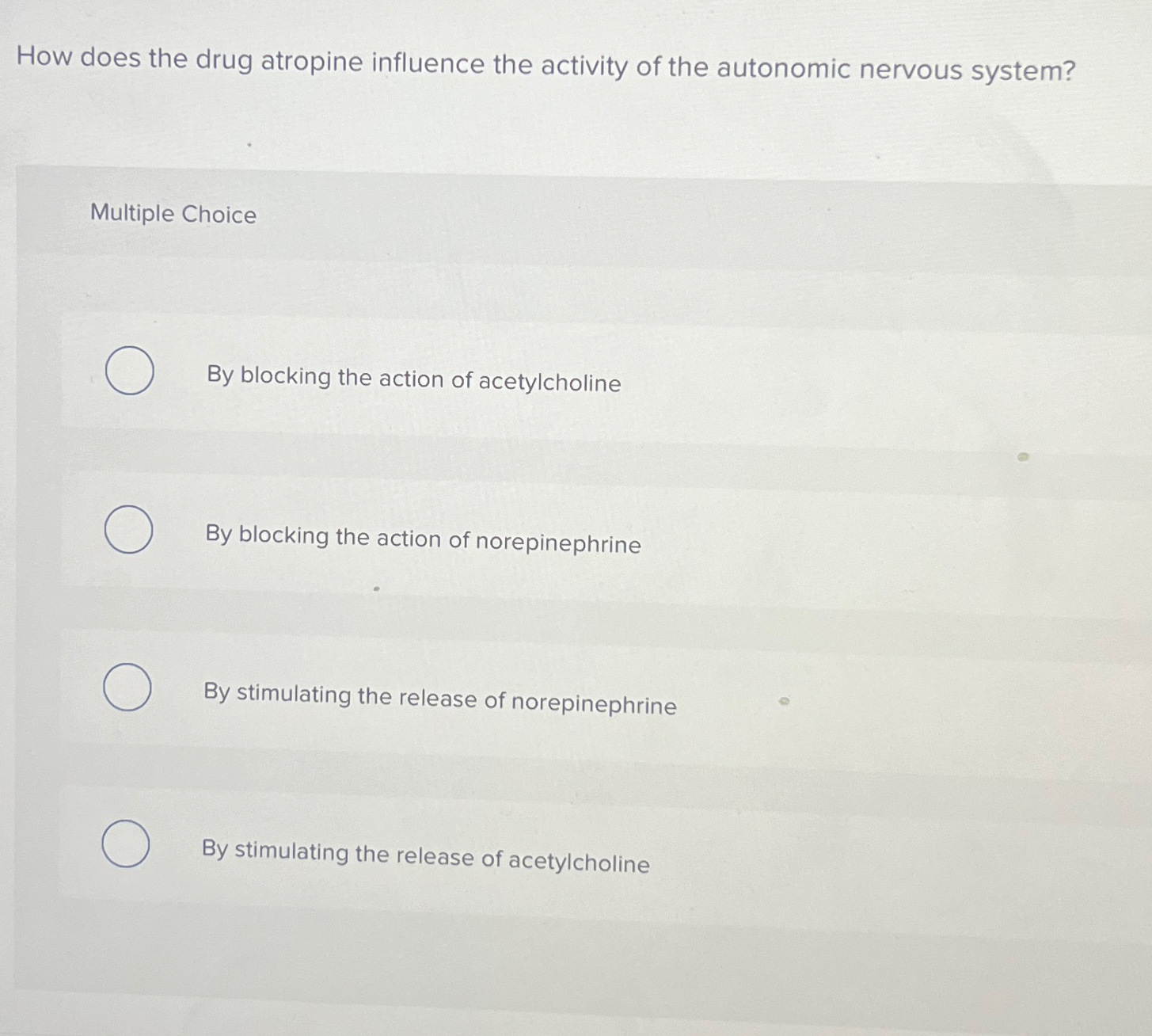 Solved How does the drug atropine influence the activity of | Chegg.com