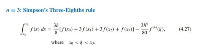 Solved 01: 1. Derive the formula for Simpson's 3/8 rule of | Chegg.com