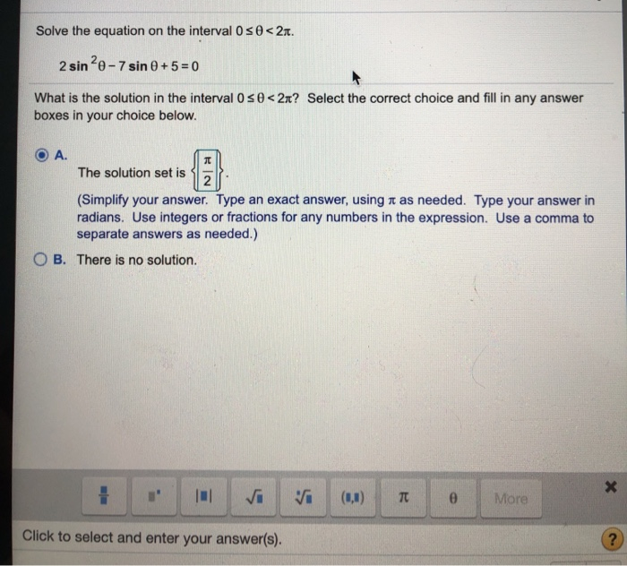 Solved Solve the equation on the interval 0