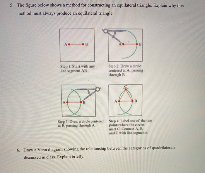 Solved 5. The figure below shows a method for constructing | Chegg.com