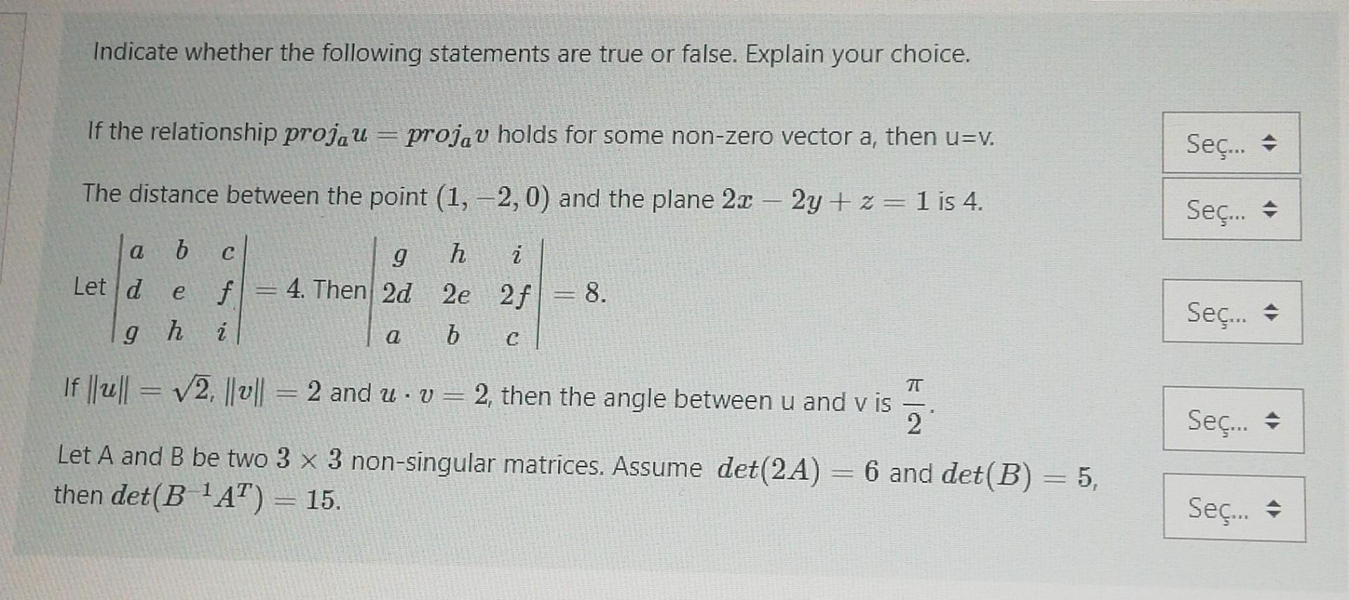 Solved Indicate whether the following statements are true or | Chegg.com