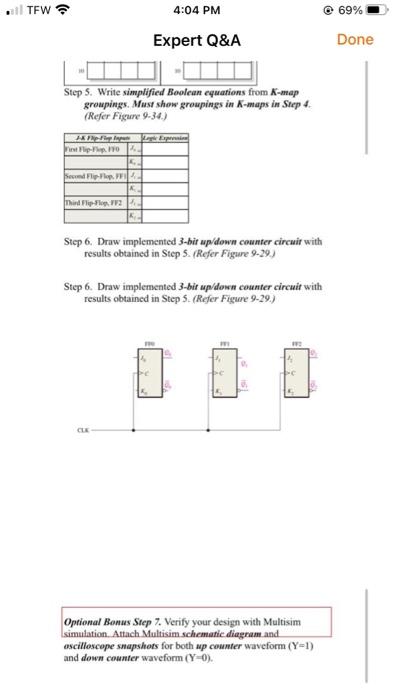 Solved Problem StATEMENT Design a three-bit up/down binary | Chegg.com
