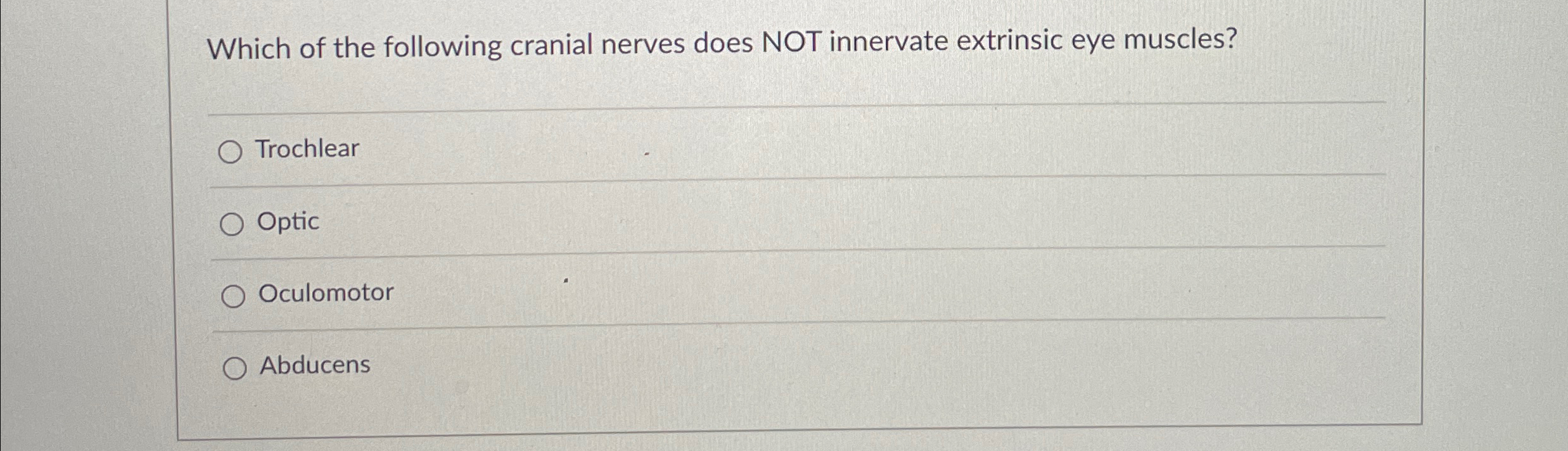 Solved Which of the following cranial nerves does NOT | Chegg.com