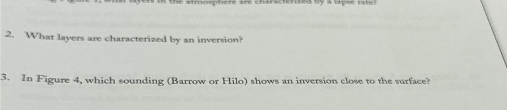 Solved What layers are characterized by an inversion?In | Chegg.com