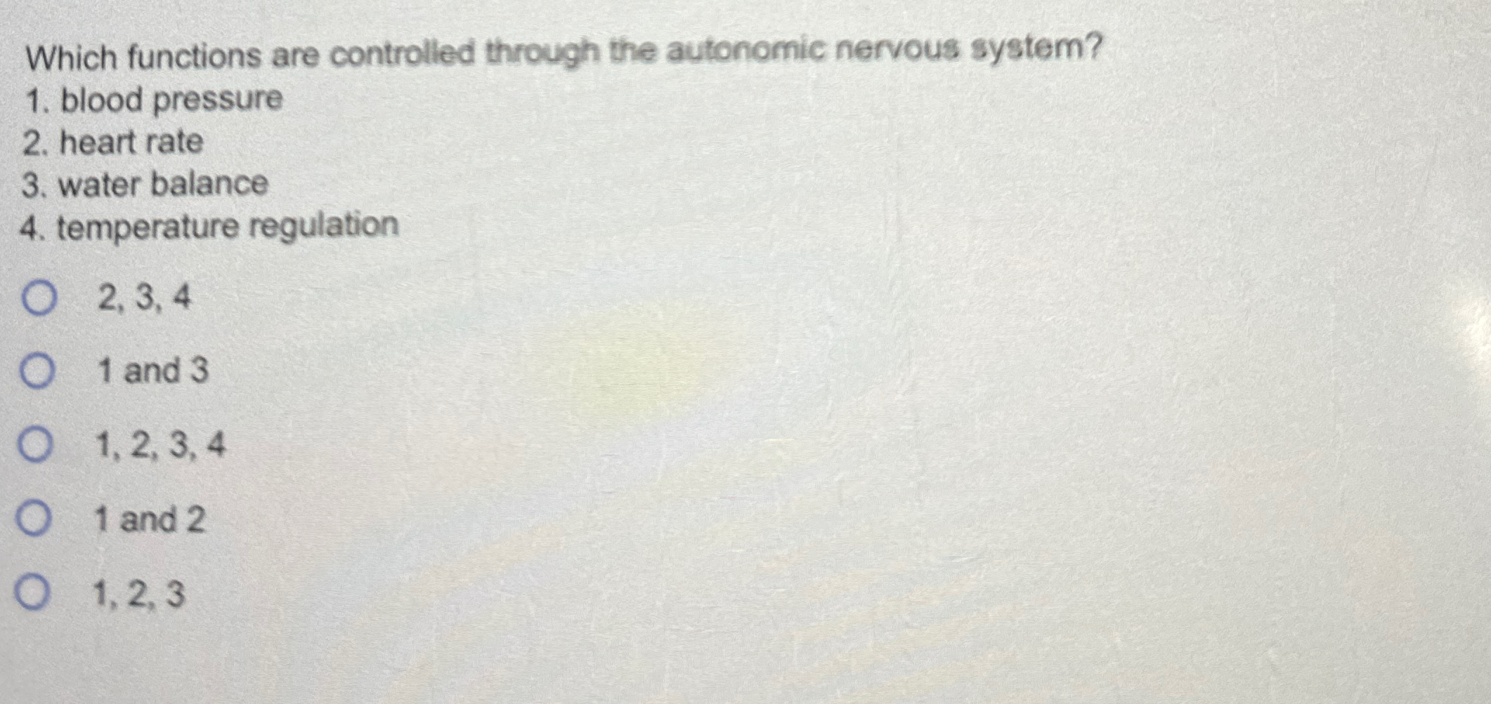 Solved Which functions are controlled through the autonomic | Chegg.com