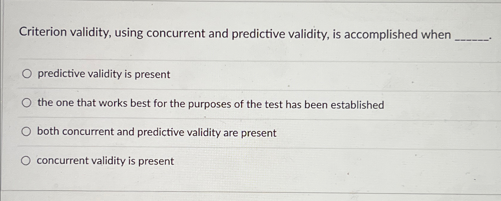 Criterion Validity Validity And Reliability