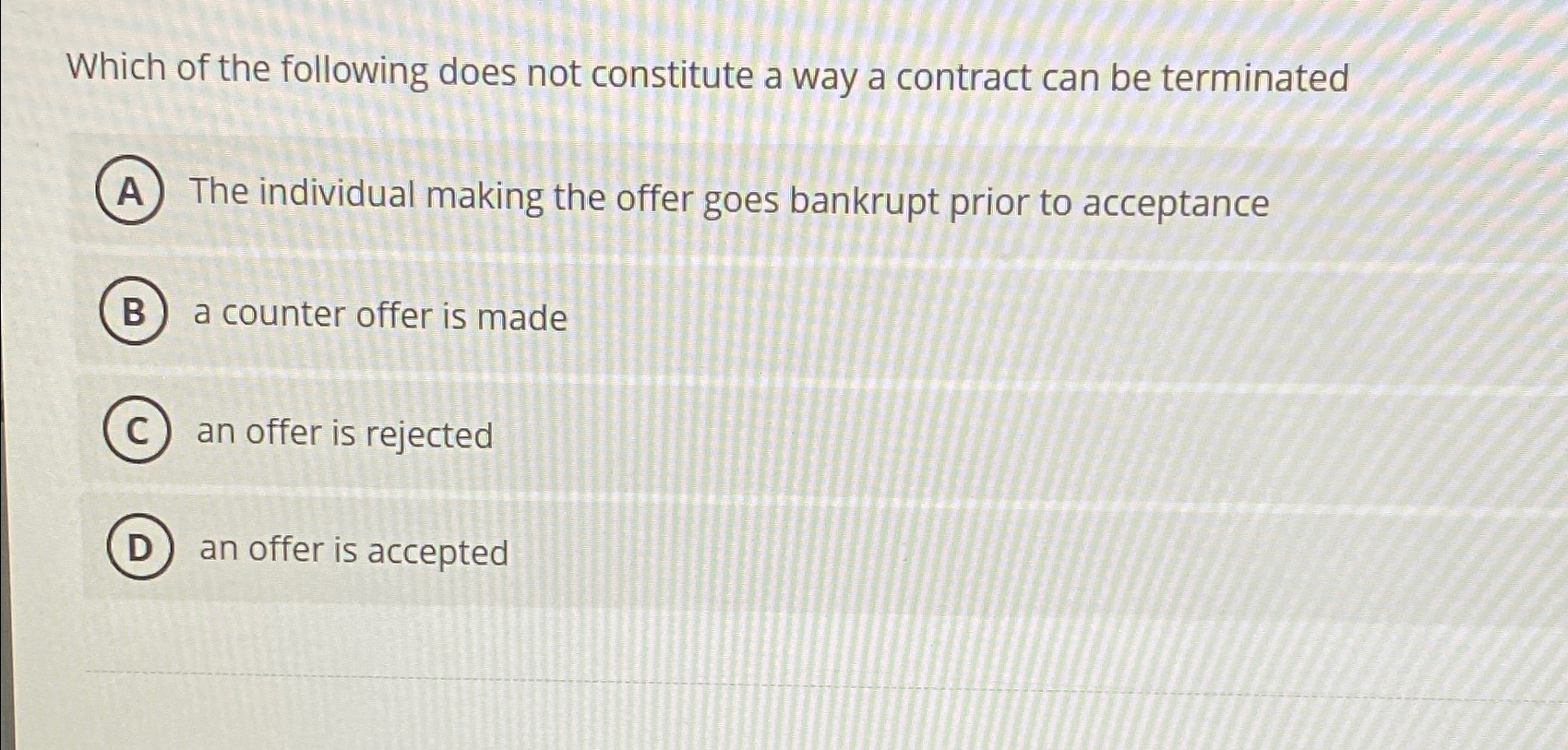 Solved Which of the following does not constitute a way a | Chegg.com