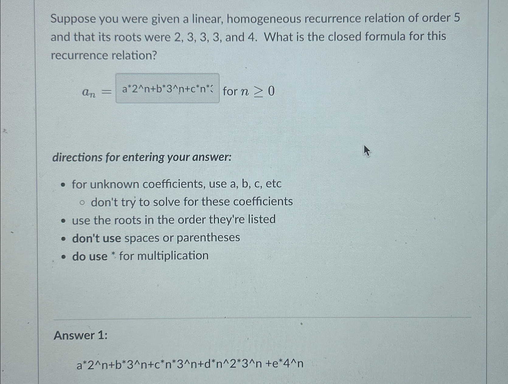 Solved Suppose You Were Given A Linear Homogeneous