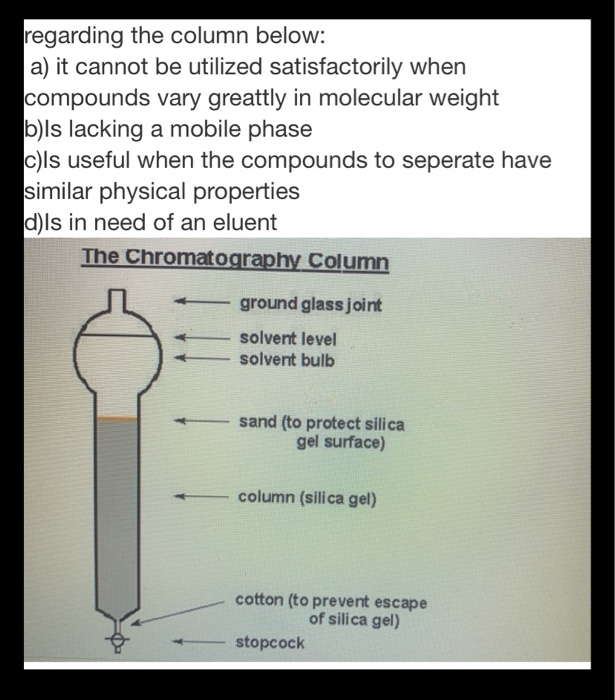 Solved regarding the column below: a) it cannot be utilized | Chegg.com