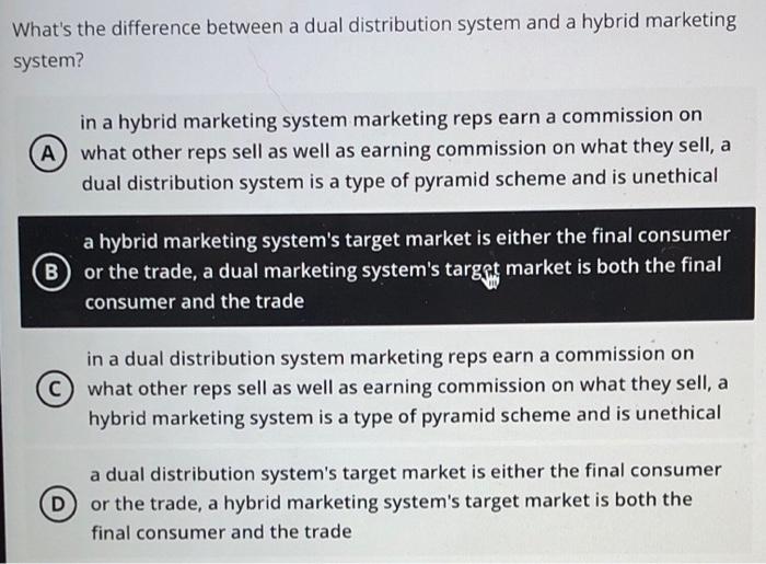 Solved What's the difference between a dual distribution | Chegg.com