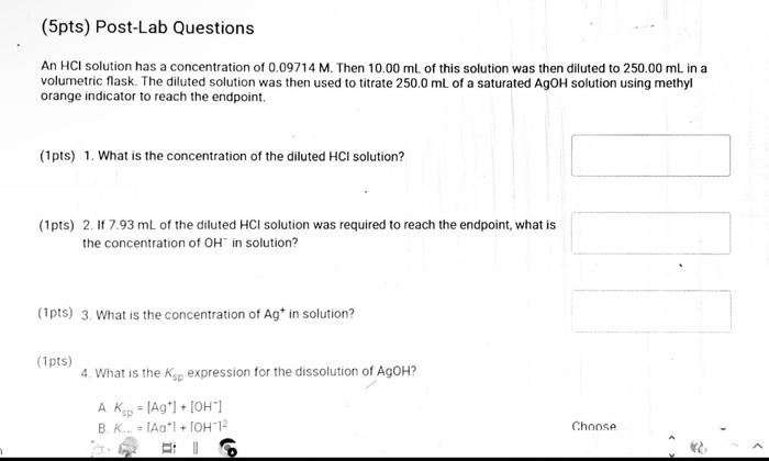 Solved (9pts) Calculations Use the data collected abowe to | Chegg.com